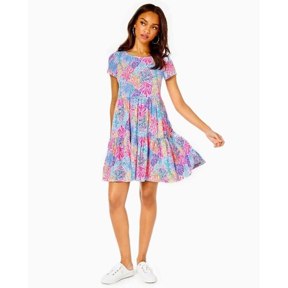 Lilly Pulitzer | Dresses | Lilly Pulitzer Geanna Short Sleeve Dress In ...